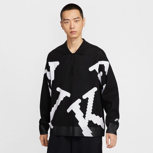 ナイキ 長袖 セータ— メンズ NIKE クラブ ラグビー NEO VAR L/S トップ スポーツ  ウエア ニットポロシャツ 男性用 ポロニット 長そで ビッグロゴ ブランド nike club 服 アパレル 秋冬 スポーツMIX メンズウェア メンズファッション/HV1437-010