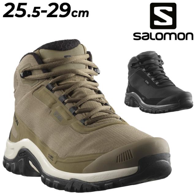 サロモン メンズ ウィンターシューズ SALOMON SHELTER WATERPROOF 防寒 防水シューズ 保温 軽量 男性 冬用 靴 雨 雪 ウィンターブーツ ひも靴 アウトドア  スニーカー ブランド メンズシューズ くつ/SHELTERWP