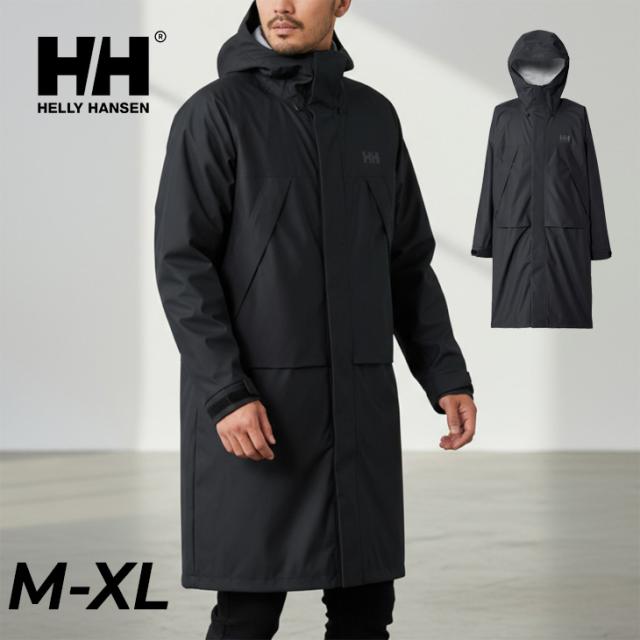 ヘリーハンセン 防水コート メンズ レディース HELLYHANSEN スカンザライトコート フード付き 長袖 アウター ユニセックス アウトドアウェア キャンプ ハイキング 雨対策 ロング丈 ジャケット  普段使い 男女兼用 ブランド アパレル/HO12581
