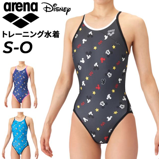 アリーナ arena レディース 水泳 練習用 水着 arena ディズニー タフスーツ トレーニング ワンピース オープンバック パッドなし Disney ミッキー ミニー ドナルド デイジー キャラクター 女性用 ブランド スイムウェア みずぎ/AS6SWM51L【返品不可】