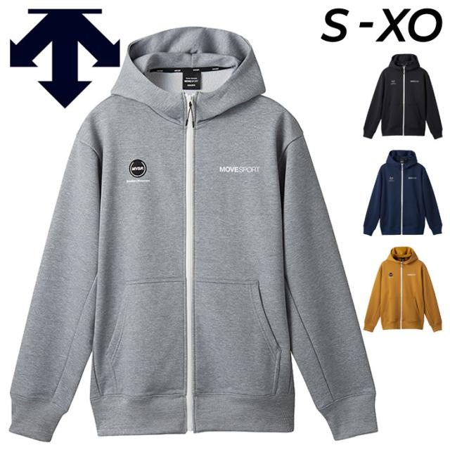 デサント パーカー スウェット メンズ DESCENTE MOVESPORT フルジップ フーディー パーカ 裏毛 スエット ジャケット メンズウェア ストレッチ 吸汗 UVカット トレーニングウェア 男性 ブランド ムーブスポーツ スポーツウェア/DMMWJF22