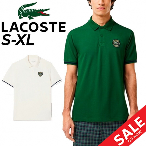 ラコステ ポロシャツ 半袖 LACOSTE オーバルロゴワッペン コットンタッチ ドライポロ 鹿の子ポロ メンズウェア メンズウェア  スポーティ スポーツ ビジカジ シンプル わに ワニ 男性用 服 ブランド アパレル/DH7436-10