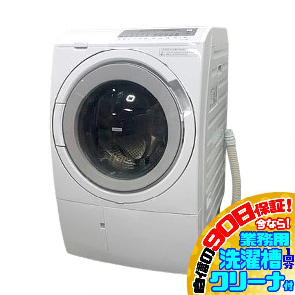 D8898YO 90日保証！【美品】ドラム式洗濯乾燥機 洗濯11kg 乾燥6kg 左開き 日立 BD-SG110JL(W) 23年製