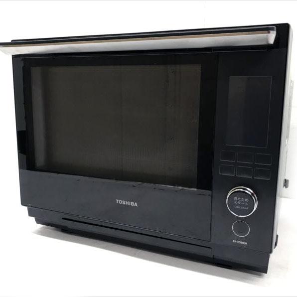 E0428YO ◆1219 過熱水蒸気 オーブンレンジ 石窯ドーム 30L 東芝 ER-XD3000(K) 22年製 300℃ 2段調理
