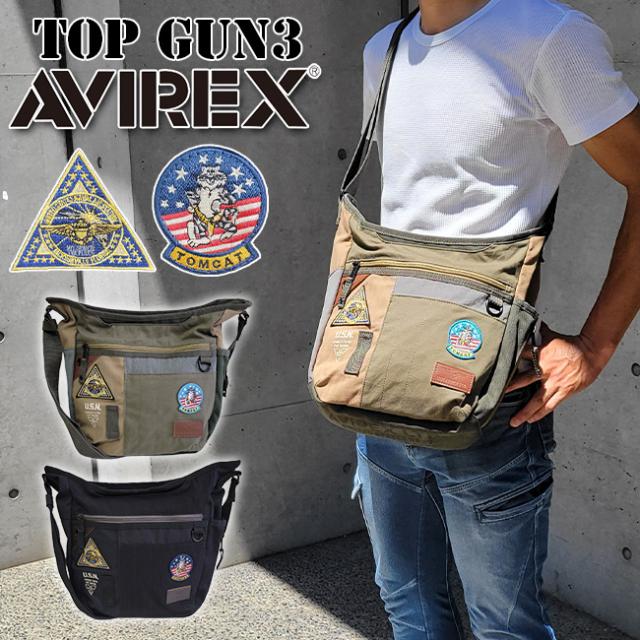 アヴィレックス AVIREX 大きめ ショルダーバッグ 限定モデル TOPGUN3 メンズ ショルダー サブバッグ アビレックス 肩掛け 斜め掛け