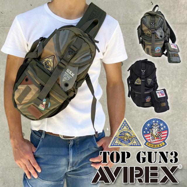 アヴィレックス AVIREX ワンショルダーバッグ ボディバッグ 限定モデル TOPGUN3 メンズ ショルダー ポーチ付き アビレックス 肩掛け 斜め掛け