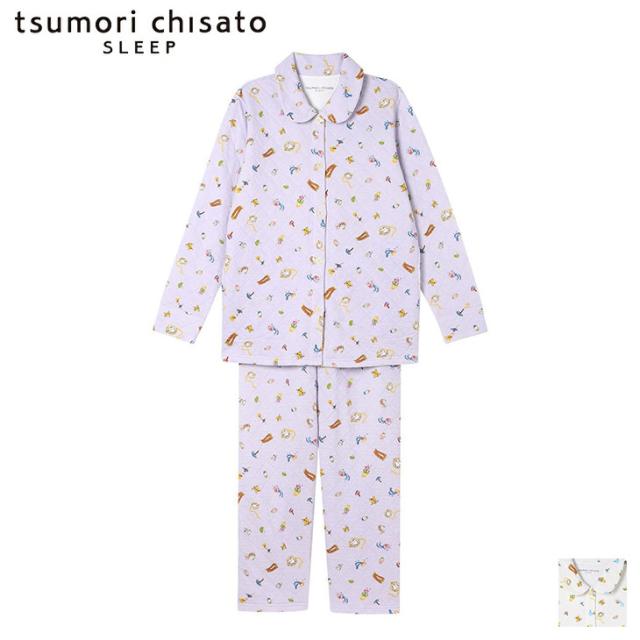 ツモリチサト tsumori chisato ワコール wacoal パジャマ ルームウェア 部屋着 長袖 キルトニット 不思議の国のキャラクター ツモリチサトスリープ 寝間着 秋冬 UDW404
