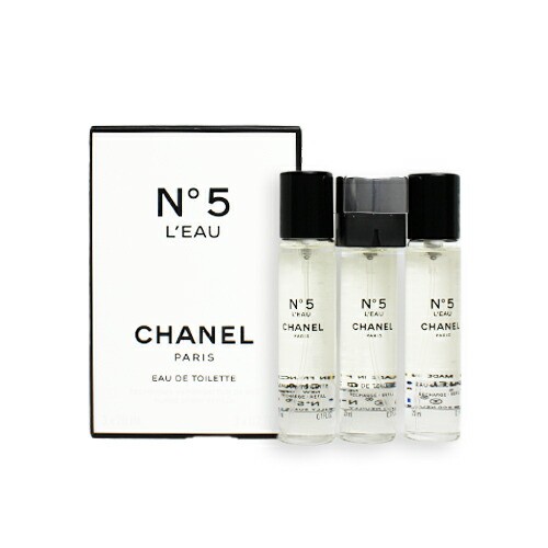 シャネル N°5 ロー オードゥ トワレット ツイスト＆スプレー (レフィル) 3×20ml 香水 レディース CHANEL 女性用 NO.5 L'EAU EDT REFILLS [3F-C12]