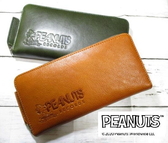 sale スヌーピー 財布 レディース メンズ 長財布 ラウンド SNOOPY 本革 peanuts records DJデザイン 73431 おまけ付き