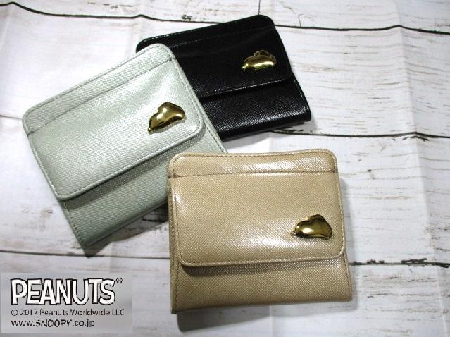 sale スヌーピー 財布 レディース ミニ財布 本革 コンパクト プレミアムエディション ゴールドワンポイント おまけ付き