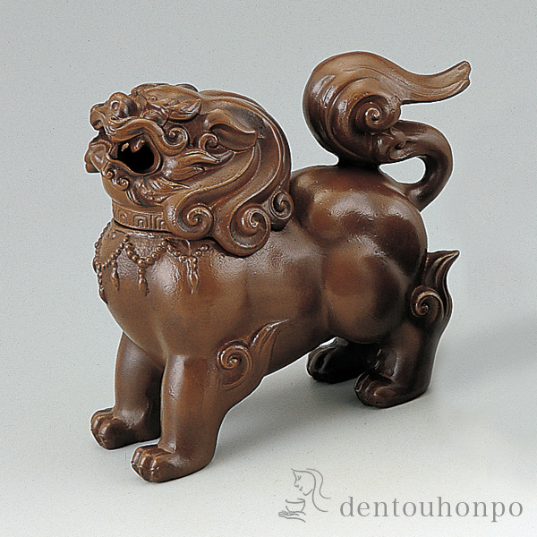 「送料無料」 獅子香炉 青金色 大 ( お香 線香 リラックス 仏具 人気 高岡銅器 周年 創立 上場 竣工 上場 竣工 開店 事務所移転 開業 )