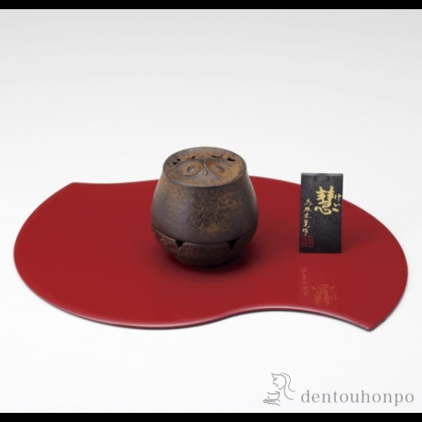 「送料無料」 慧香炉 鉄製 波千鳥両面花台付き ( お香 線香 リラックス 仏具 人気 高岡銅器 周年 創立 上場 竣工 上場 竣工 開店 )