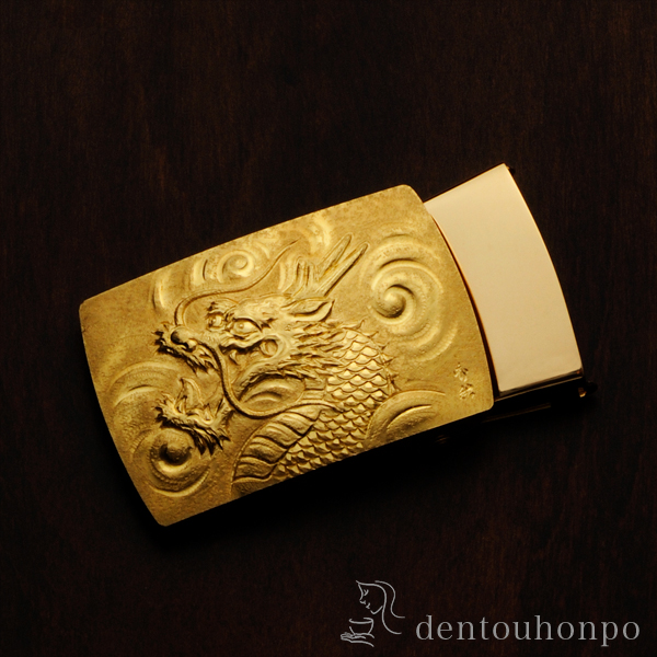「送料無料」 K18 バックル 龍 ( 光則（金工芸） シューホーン くつべら 靴ベラ おしゃれ ブランド 東京銀器（金工芸） 結婚 )