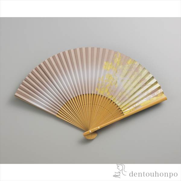 「送料無料」 金沢箔扇子 彩美 灰桜 ( せんす 扇 うちわ 人気 おすすめ 金沢金箔 結婚 出産 内祝い 引き出物 金婚式 )