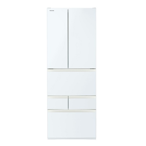 【無料長期保証】東芝 冷蔵庫 551L 6ドア 観音開き 幅 68.5cm 摘みたて野菜室 速鮮チルド ベジータ GR-Y550FK(EW) ホワイト系