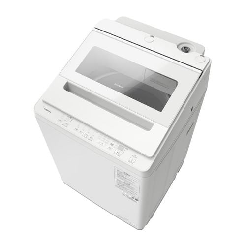 日立 全自動洗濯機 洗濯：8.0kg 幅60.8cm ナイアガラビート洗浄 洗濯槽自動おそうじ 洗濯槽自動おそうじ BW-V80M W ホワイト系