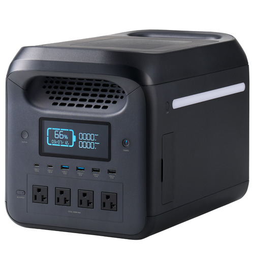 エレコム DE-PS1200PBK リン酸鉄 ポータブルバッテリー 1229Wh ブラック