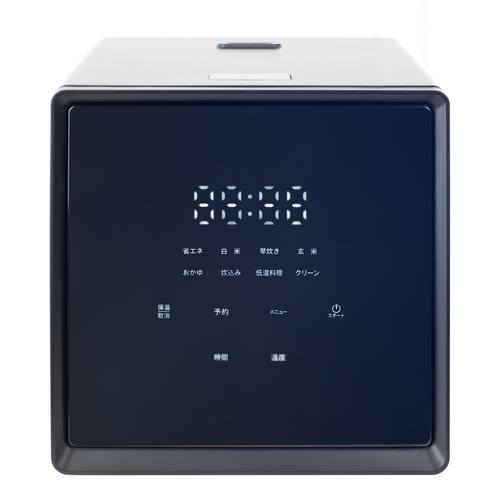 YAMAZEN NEJS-072CM-B マイコン炊飯器 4合炊き キューブ型 低温調理モード搭載 ブラック