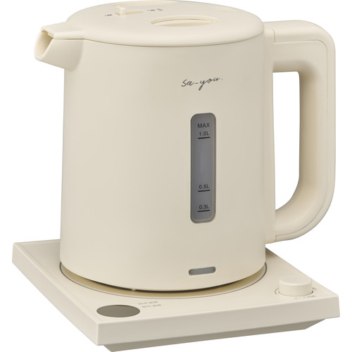 DOSHISHA EKZ-102MSI 白湯専科 電気ケトル 1L アイボリー