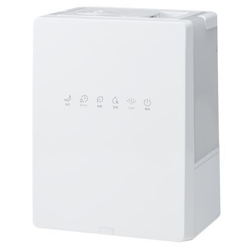 スリーアップ HB-T2425WH 上部給水式ハイブリッド加湿器「スクエアミスト」 木造7畳／鉄筋11畳まで 節電モード搭載  ホワイト