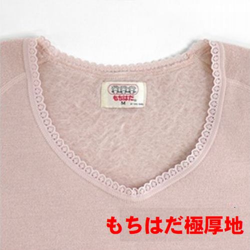 婦人 もちはだ ８分袖スリーマー 極厚地 あったか シャツ 超起毛 防寒肌着 インナー おすすめ