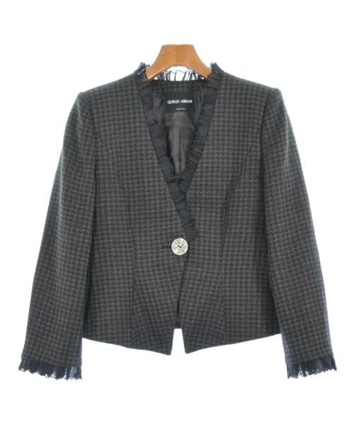 GIORGIO ARMANI ジョルジオアルマーニ ノーカラージャケット レディース 【古着】【中古】