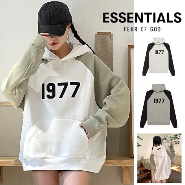 ESSENTIALS FOG エッセンシャルズ パーカー 1977ロゴ トップス メンズ レディース スウエット 春 秋 冬ジップパーカー フード付き カジュアル 男女兼用 [並行輸入品]