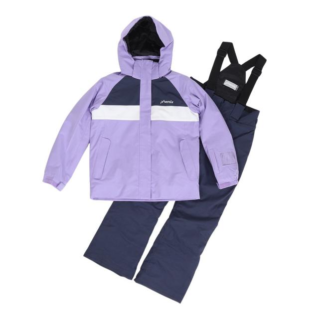 PHENIX(PHENIX)キッズ ジュニア スキーウエア ラウンドフラップツーピース ESG252P93PURPLE(Jr)