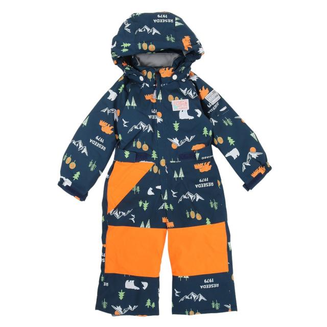 レセーダ(RESEEDA)スキーウェア ワンピース トドラースーツ REO56006 739B 雪遊び サイズ調整(Jr)