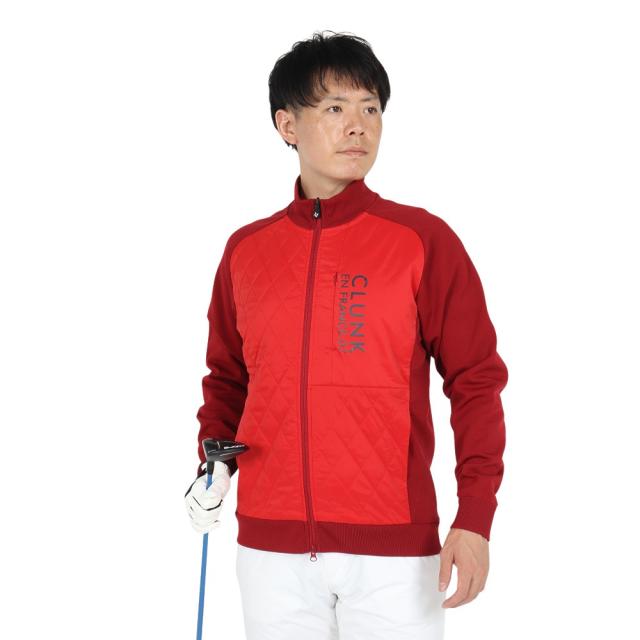 クランク(CLUNK)ゴルフウェア アウター 吸湿発熱 コンビジャケット CL5NTY17 RED(Men’s)