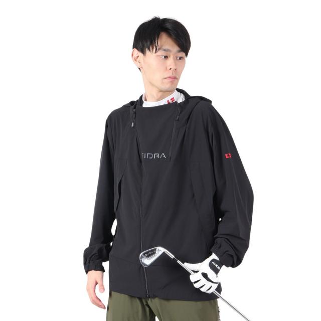 フィドラ(FIDRA)ゴルフウェア アウター 撥水 冷感 フーディーブルゾン FV5RTY15 BLK(Men’s)