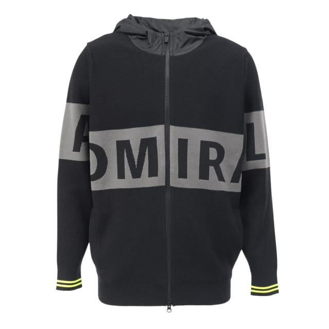 アドミラル ゴルフ(Admiral GOLF)ゴルフウェア 防風裏地付き フルジップニットジャケット ADMA491-BLK(…