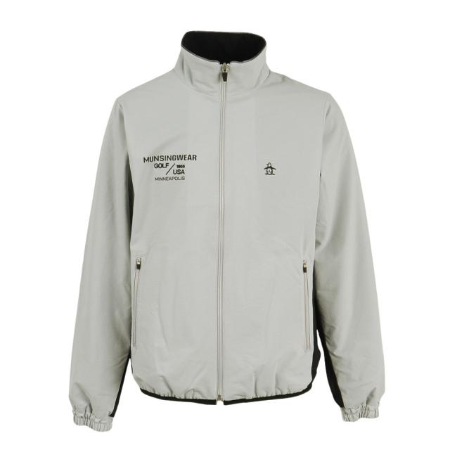 マンシング(MUNSING)ゴルフウェア アウター はっ水 ストレッチ ロゴプリント ブルゾン MG5FJK80M GY00(…