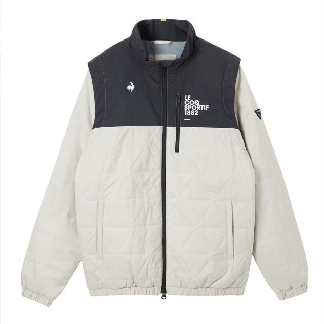 ルコックスポルティフ(lecoqsportif)ゴルフウェア アウター 蓄熱保温 防風 ヒートナビ 中綿2WAYブルゾン LG…