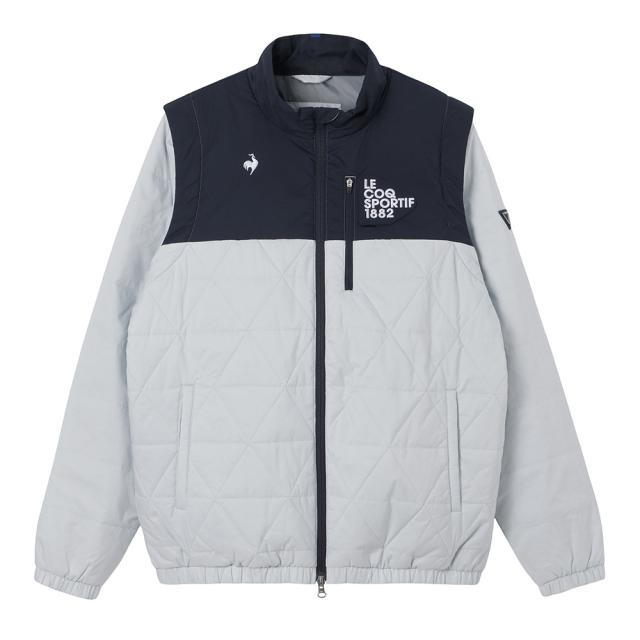 ルコックスポルティフ(lecoqsportif)ゴルフウェア アウター 蓄熱保温 防風 ヒートナビ 中綿2WAYブルゾン LG…