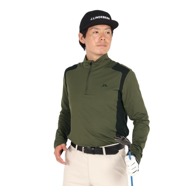 J.LINDEBERG(J.LINDEBERG)ゴルフウェア アウター 軽量 速乾 ショルダーブリッジ ハーフジップ ミッドレ…