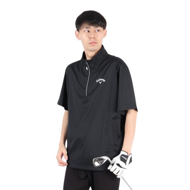キャロウェイ(CALLAWAY)ゴルフウェア 半袖 ストレッチ ミニリップ ハーフジップブルゾン C25216100-1010…