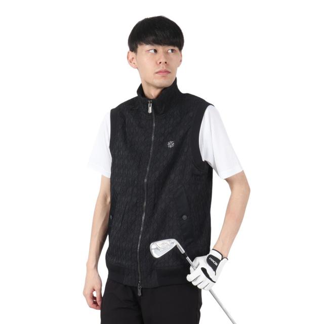 セントアンドリュース(ST.ANDREWS)ゴルフウェア 千鳥 フクレ ジャガードベスト 042-3158201-010(Me…