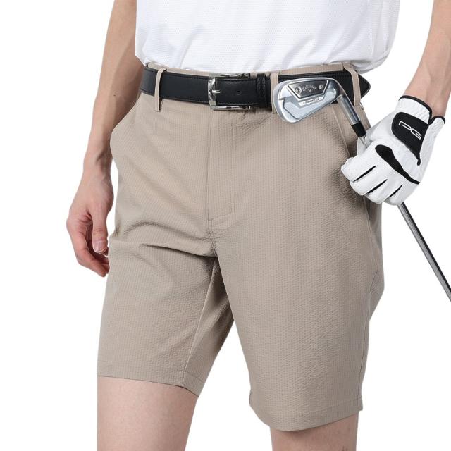 ハーレー(HURLEY)ゴルフウェア 吸汗速乾 シアサッカー ハーフパンツ ショート丈 MGWS251119-BEG(Men’…