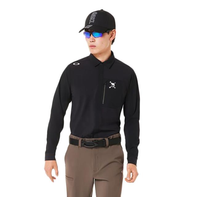 オークリー(OAKLEY)ゴルフウェア SKULL IDEALLY HYBRID 長袖シャツ FOA408238-02E(Me…