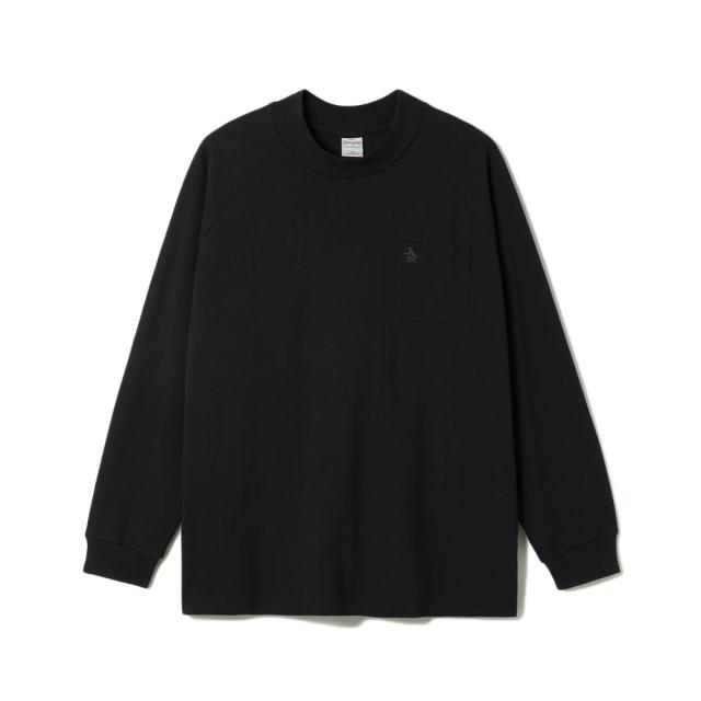 マンシング(MUNSING)ゴルフウェア 60’ S モックネックシャツ MU5FLS02M BK00(Men’s)