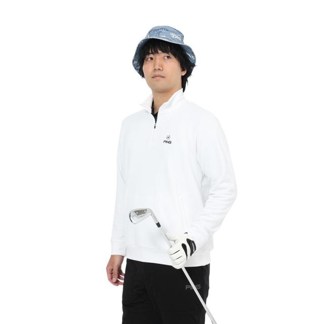 ピン(PING)ゴルフウェア 長袖 ドライミックス ベアインレイハーフジップカットソー 621-5266901-030(Men…