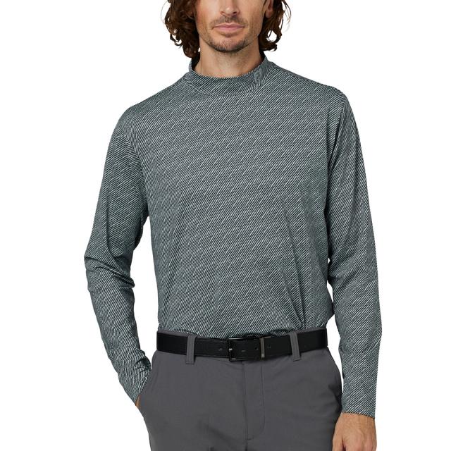 フットジョイ(FOOT JOY)ゴルフウェア ウェーブラインプリント 長袖 モックネックシャツ FJ-F25-S13 3853…