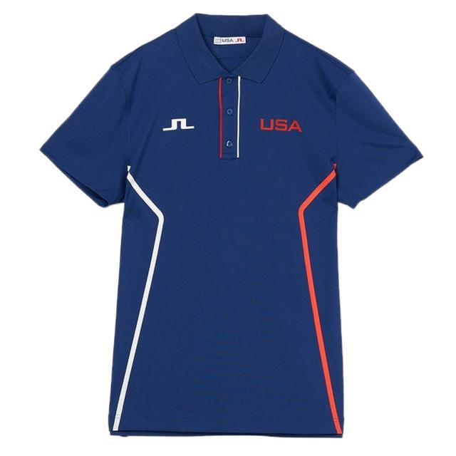 J.LINDEBERG(J.LINDEBERG)ゴルフウェア Matis 半袖ポロシャツ USA GOLF COLLECTIO…