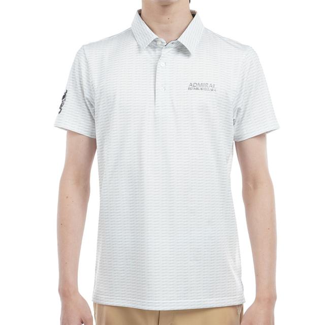 アドミラル ゴルフ(Admiral GOLF)ゴルフウェア 小紋柄 プリントシャツ ADMA515-WHT(Men’s)