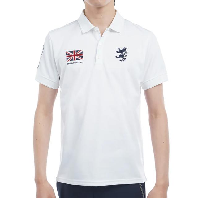 アドミラル ゴルフ(Admiral GOLF)ゴルフウェア 半袖 フラッグポロシャツ ADMA517-WHT(Men’s)