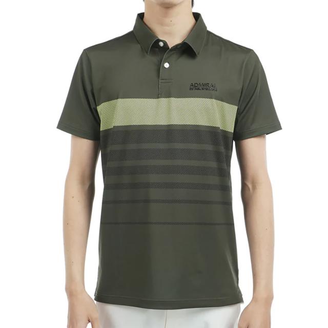 アドミラル ゴルフ(Admiral GOLF)ゴルフウェア 吸水速乾 グラデーションボーダー プリント 半袖ポロシャツ ADM…