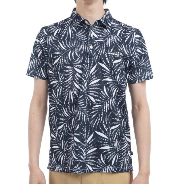 アドミラル ゴルフ(Admiral GOLF)ゴルフウェア リゾートプリント 半袖 ポロシャツ ADMA529-NVY(Men…