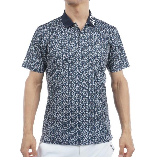 アドミラル ゴルフ(Admiral GOLF)ゴルフウェア 花柄プリント ポロシャツ ADMA535-NVY(Men’s)