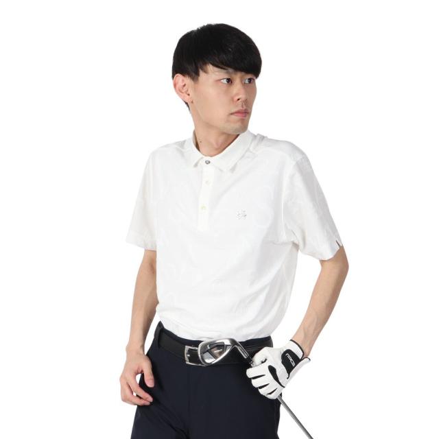 セントアンドリュース(ST.ANDREWS)ゴルフウェア コンセプト柄 リンクスムジ 半袖ポロシャツ 042-5160351-…